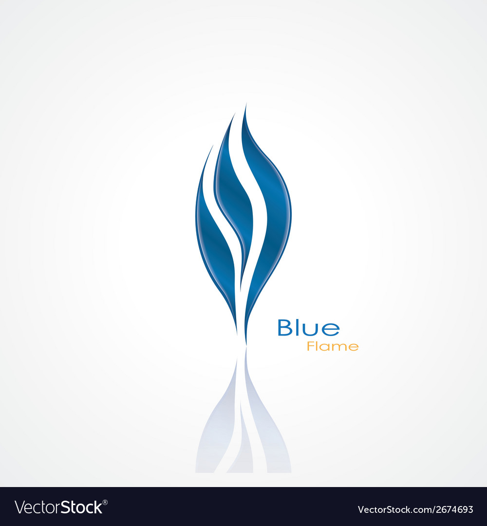 Blue flame Royalty Free Vector Image - VectorStock