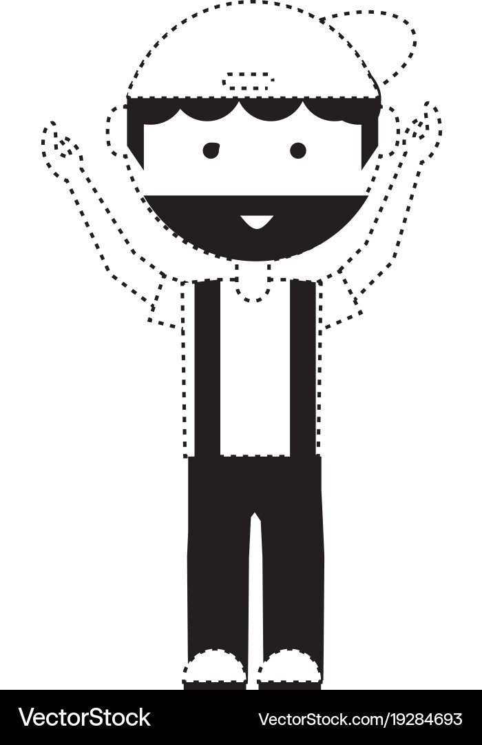 Cartoon mechanic man icon Royalty Free Vector Image