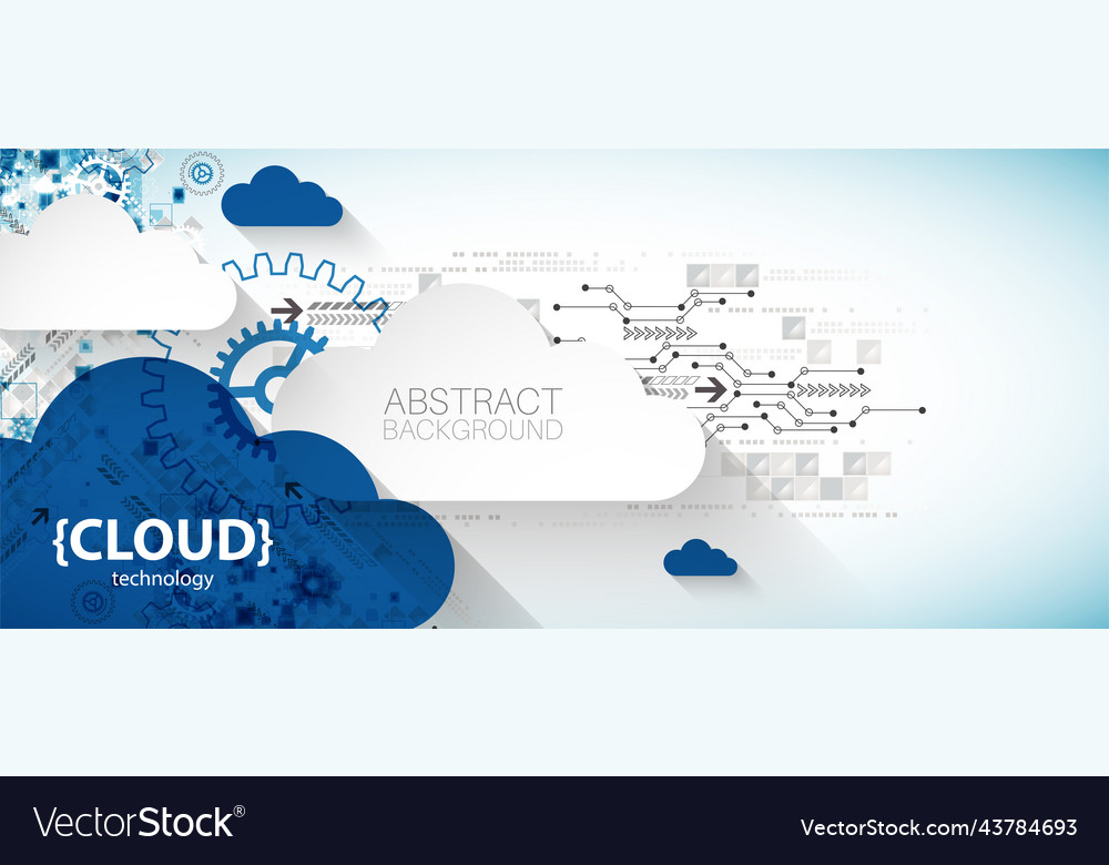 Cloud computing concept abstract technology Vector Image