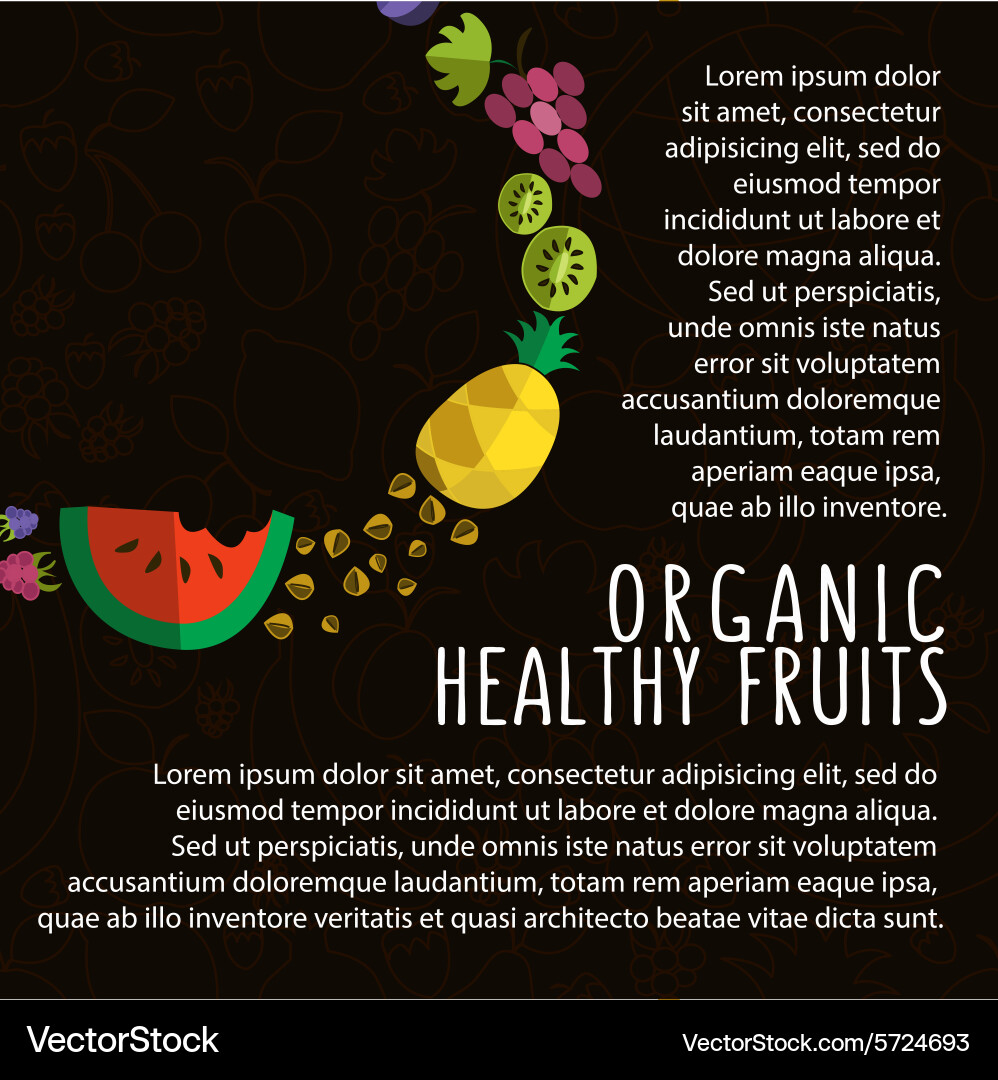 Colorful of fruit template in flat Royalty Free Vector Image