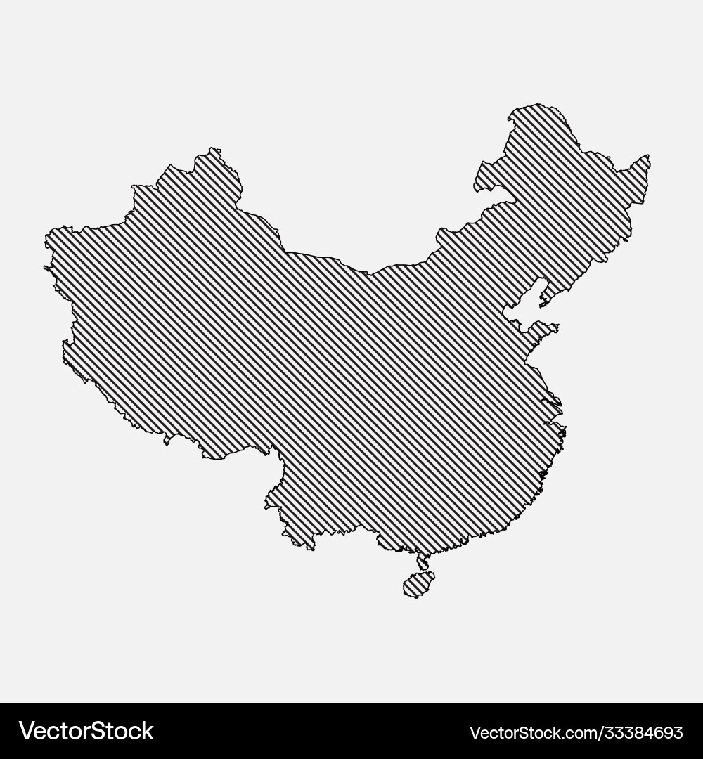 Creative asia country map china made lines Vector Image