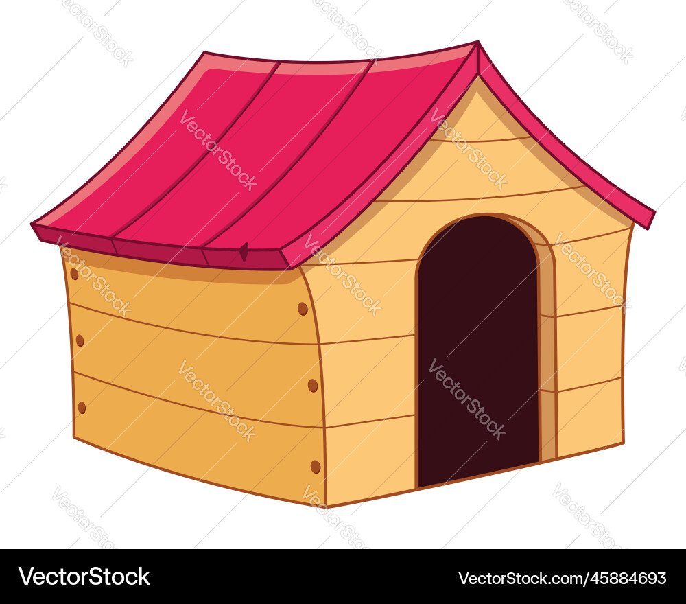 Dog kennel cartoon Royalty Free Vector Image - VectorStock