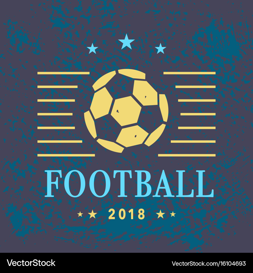 Football logo template Royalty Free Vector Image