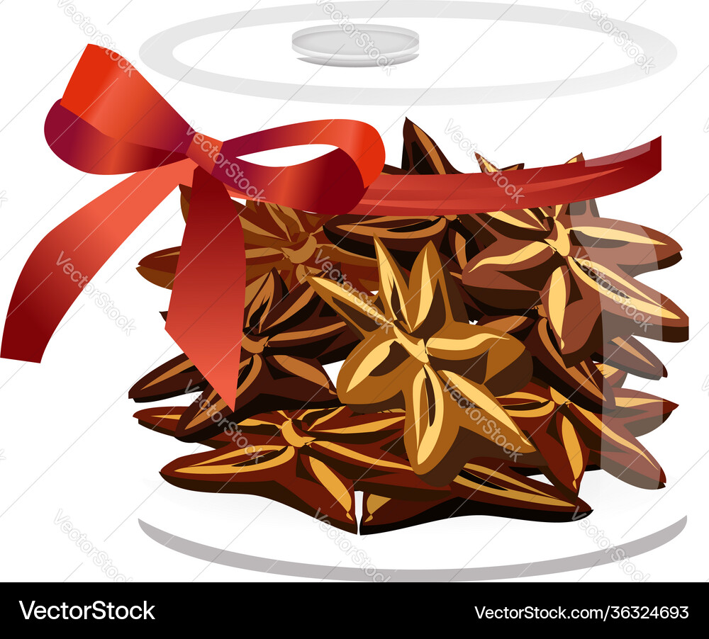 Jar anise icon cartoon style Royalty Free Vector Image