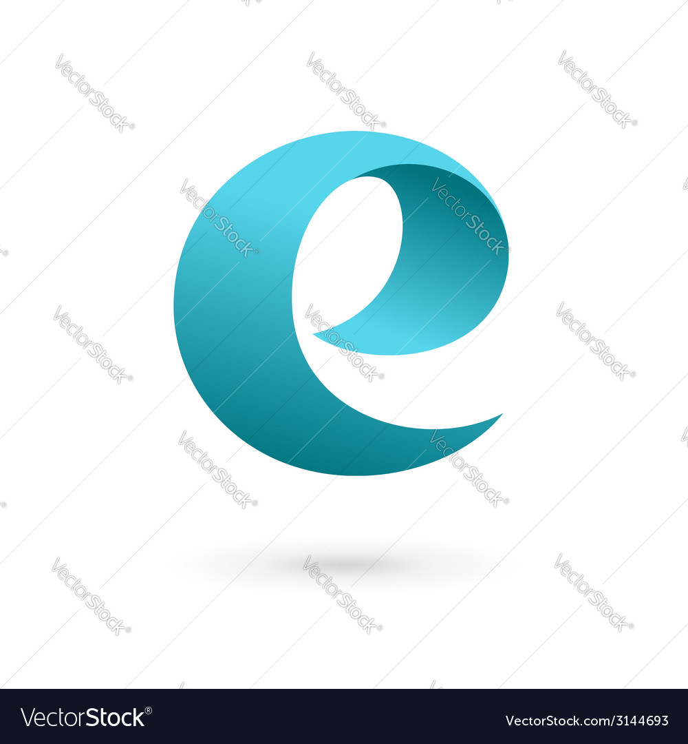 Letter e logo icon design template elements Vector Image