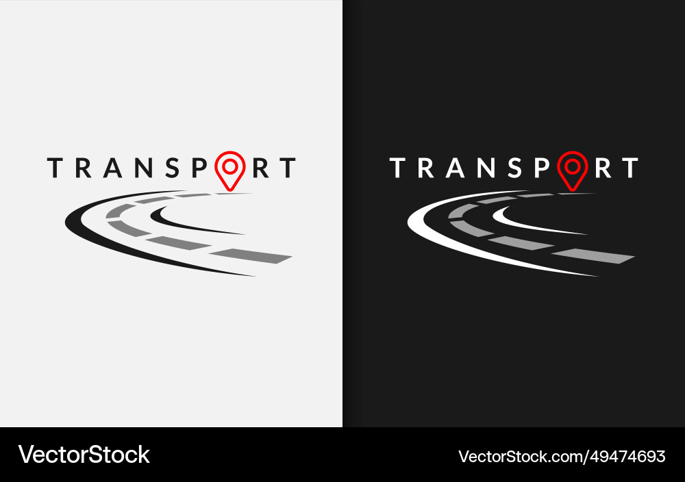 Modern transport symbol logo design Royalty Free Vector