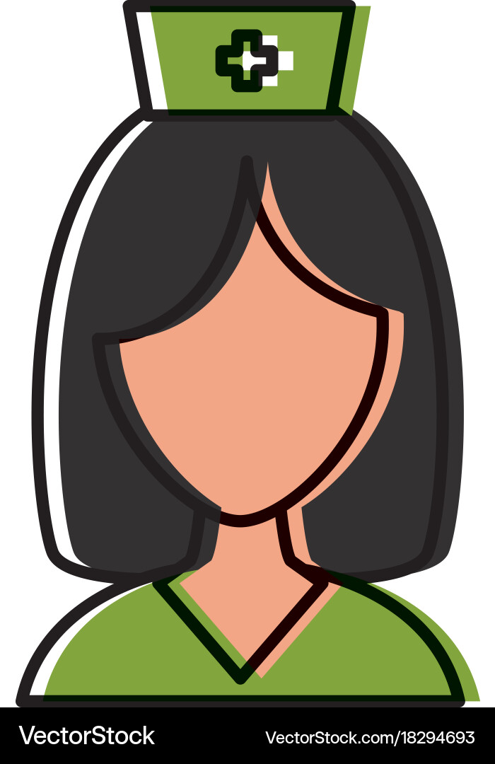 Nurse avatar profile Royalty Free Vector Image