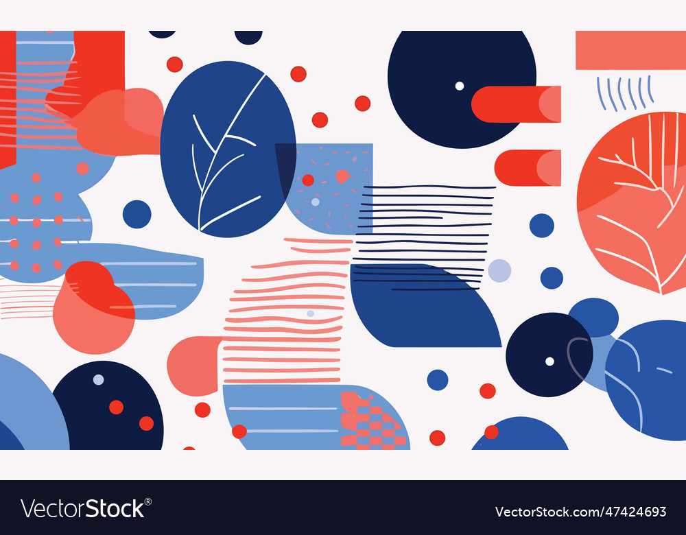 Pattern with abstract shapes Royalty Free Vector Image