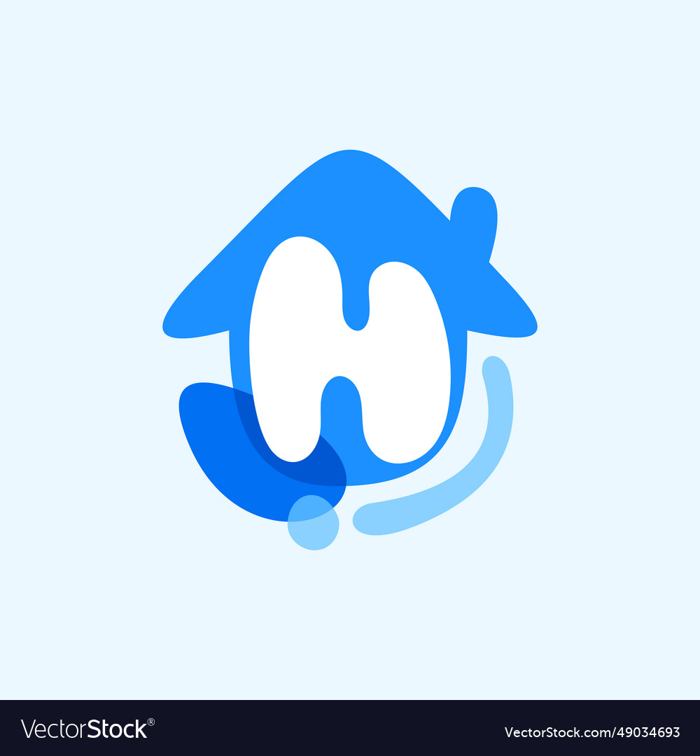 Sign h house logo design letter h home logo Vector Image