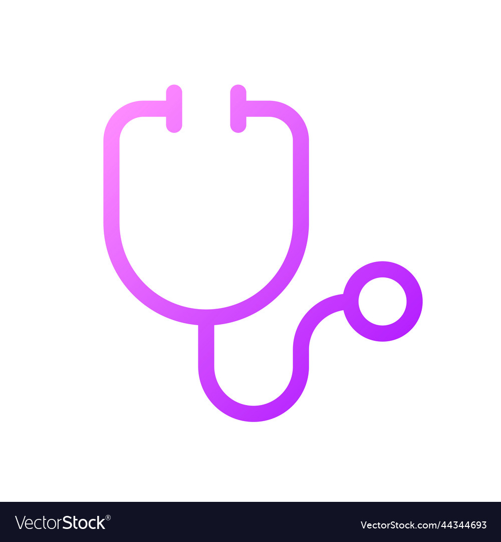 Stethoscope Pixel Perfect Gradient Linear Ui Icon Vector Image