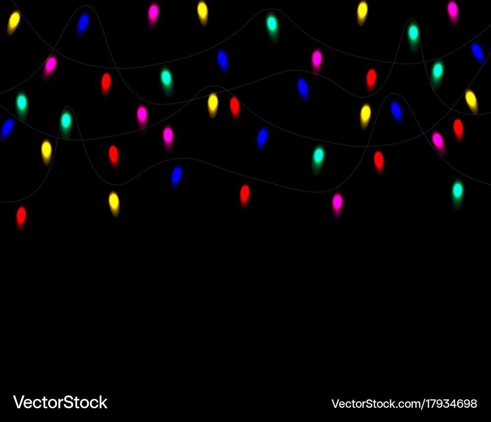 Christmas multicolored lights isolated Royalty Free Vector