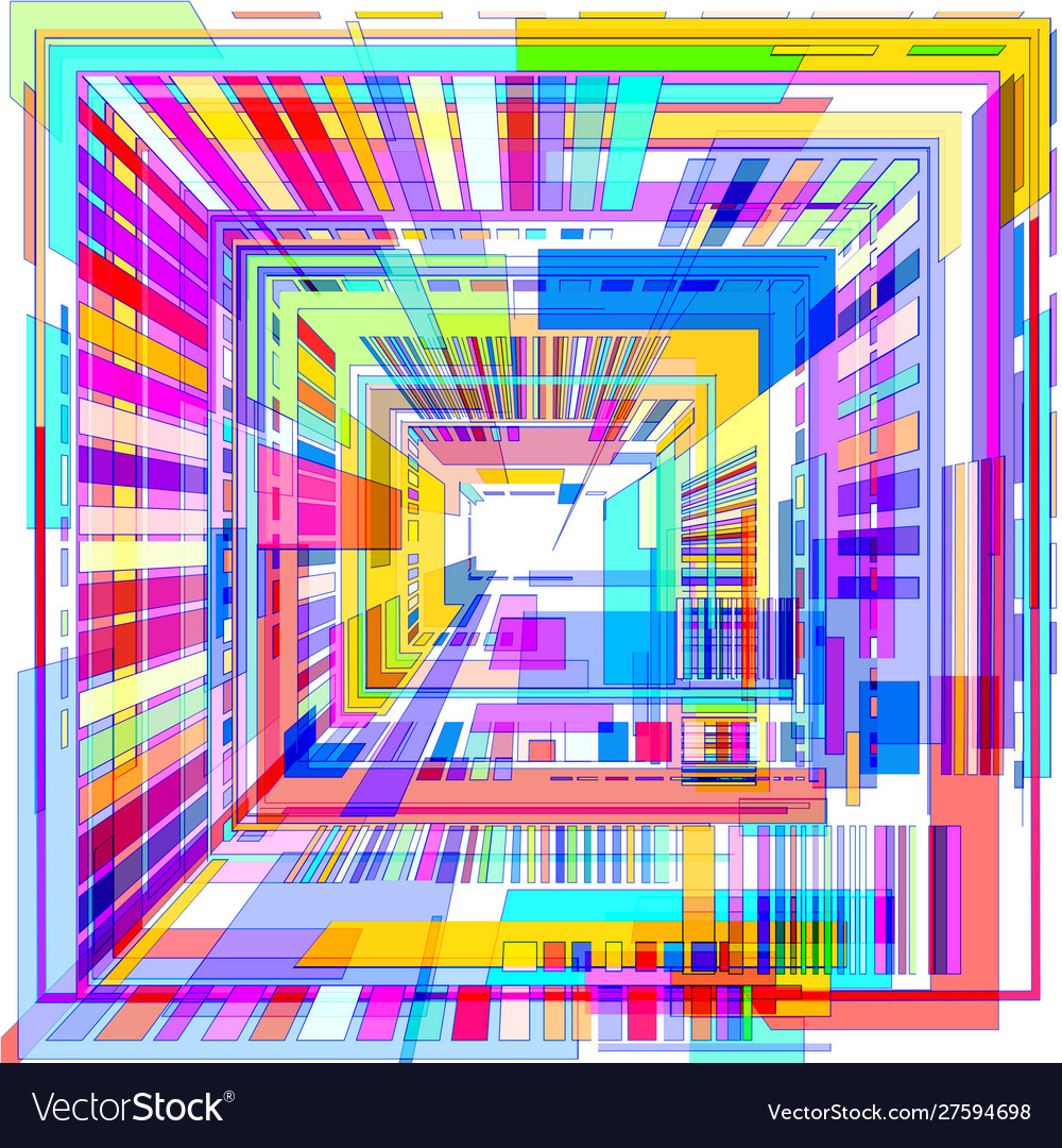 Colored 3d square Royalty Free Vector Image - VectorStock