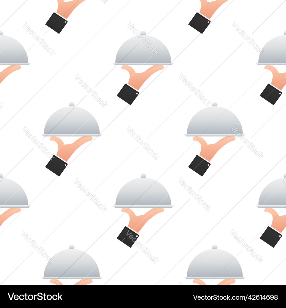 Flat style cover for dish for cover design pattern