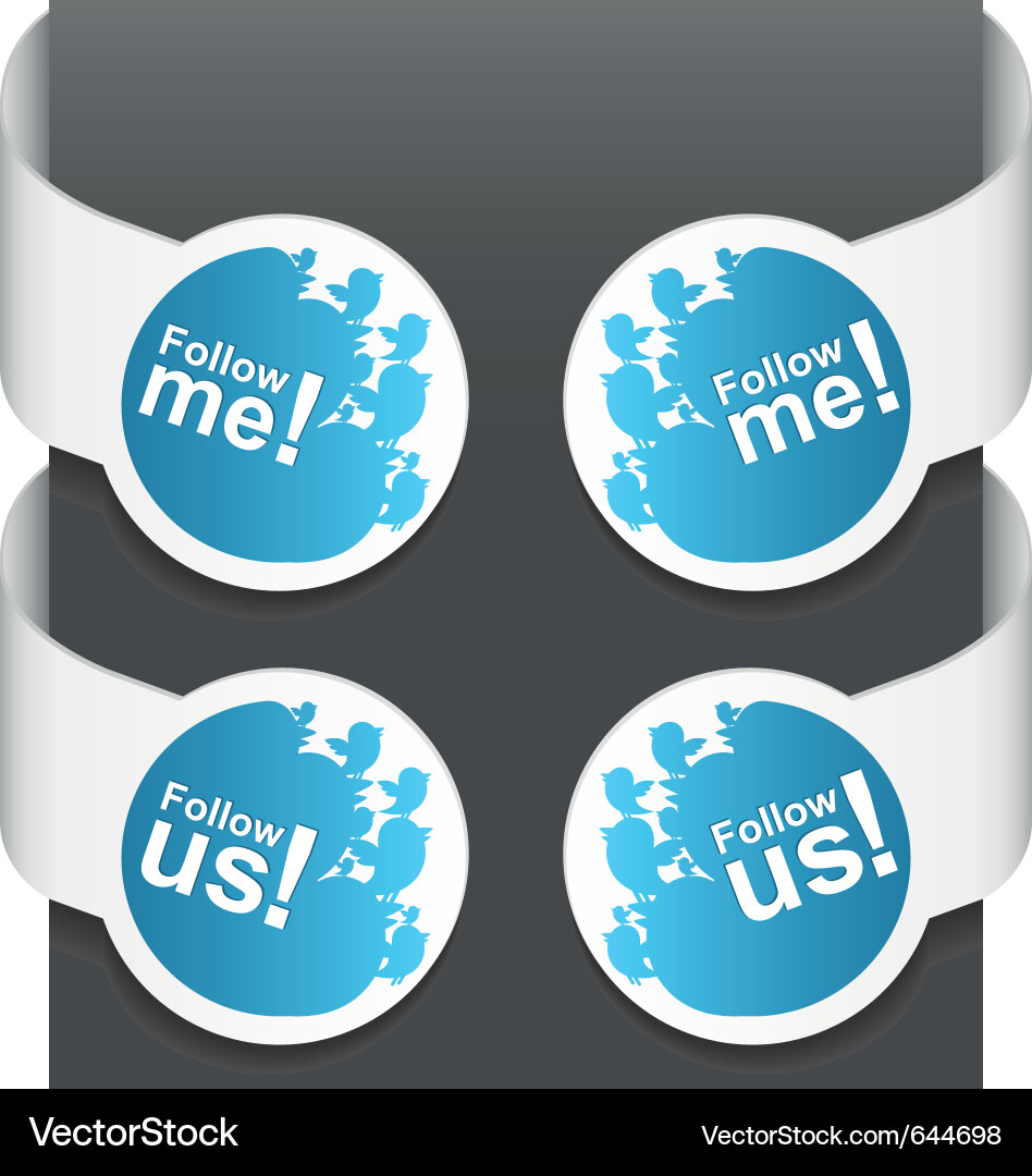 Left and right side signs - follow me Royalty Free Vector