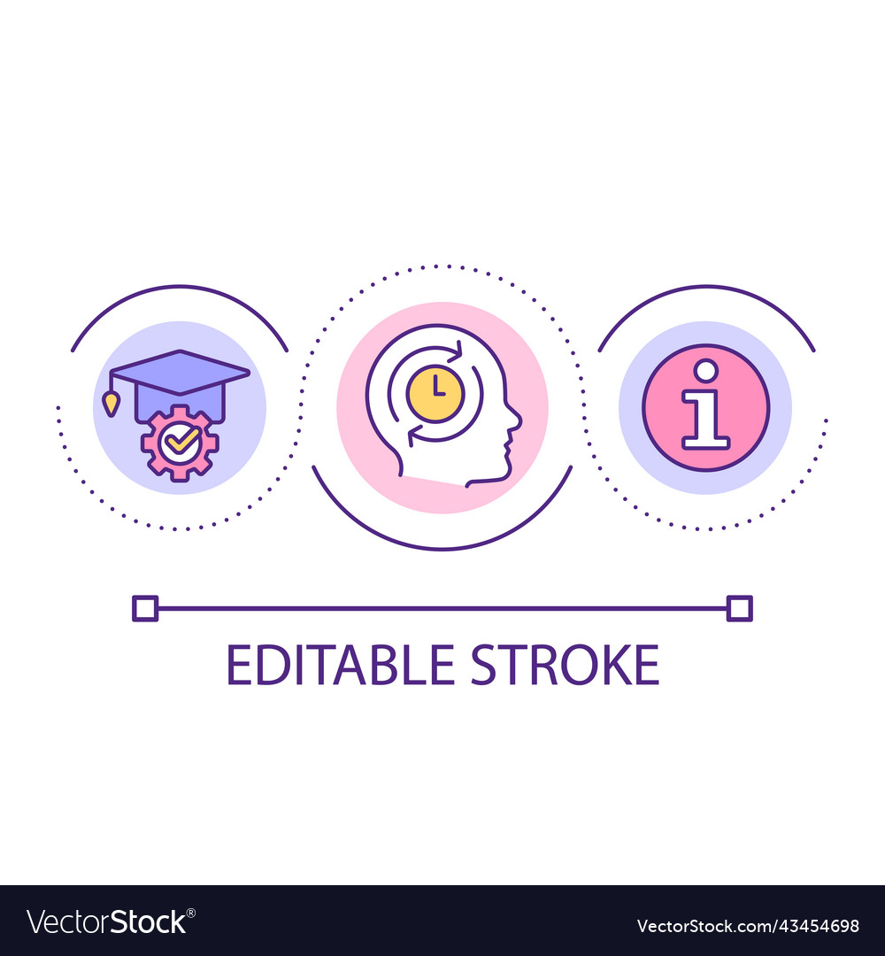 Memorization techniques loop concept icon Vector Image Memorization techniques loop concept icon Vector Image