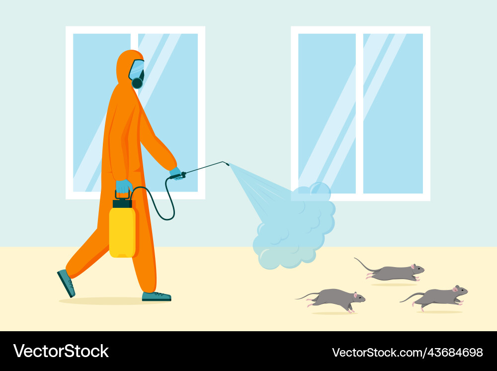Pest home control rodents extermination people Vector Image
