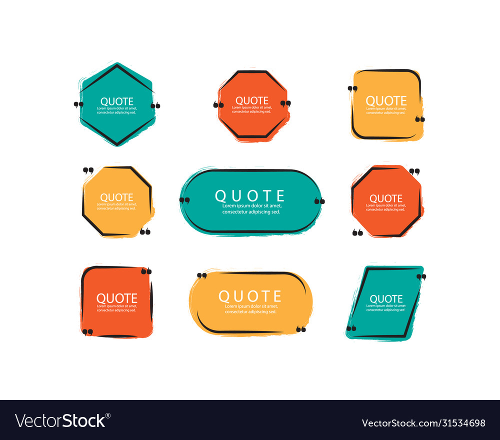 Quote box frame Royalty Free Vector Image - VectorStock