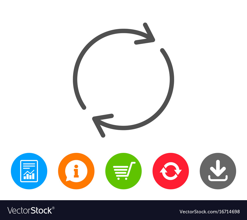 Refresh line icon rotation arrow sign Royalty Free Vector