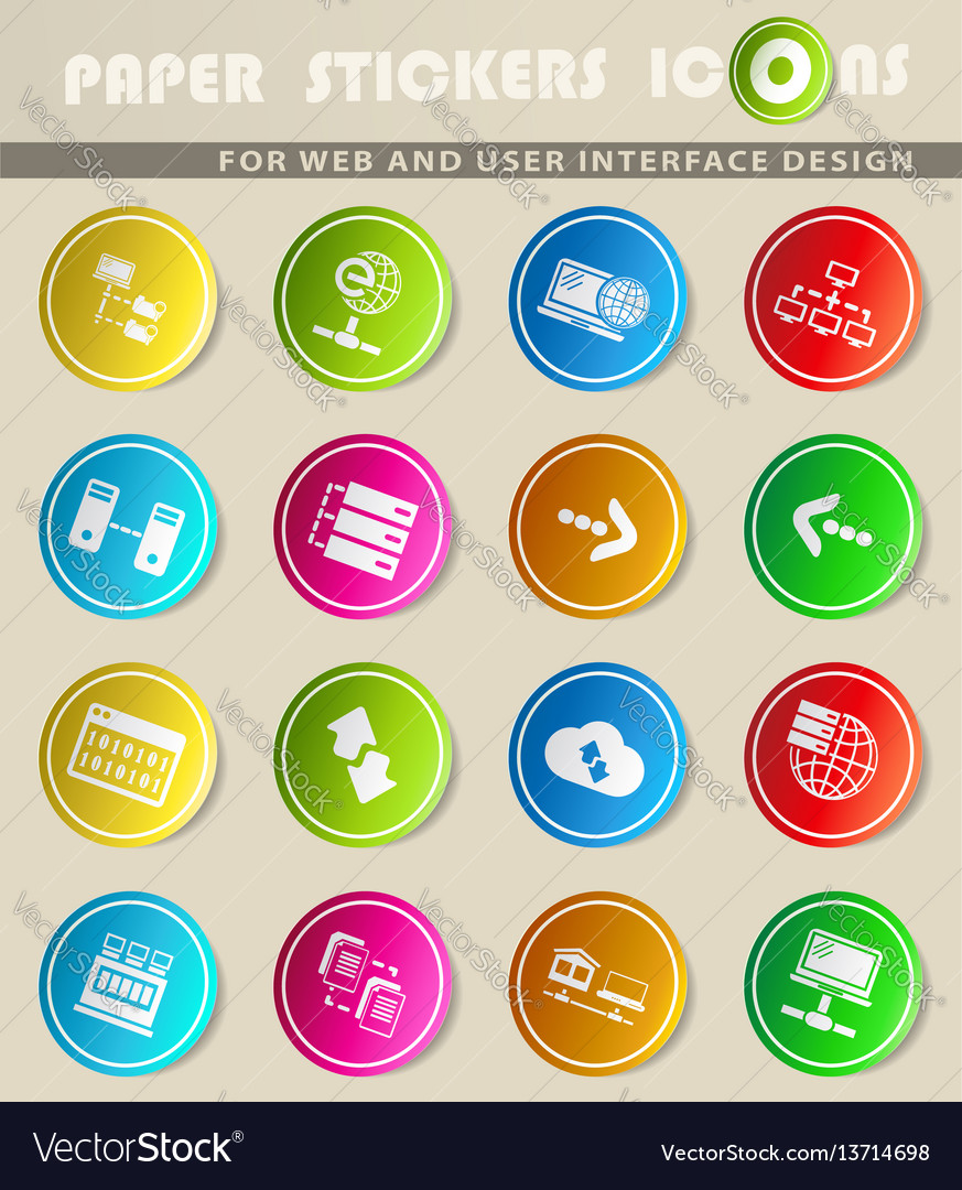 Server icon set Royalty Free Vector Image - VectorStock