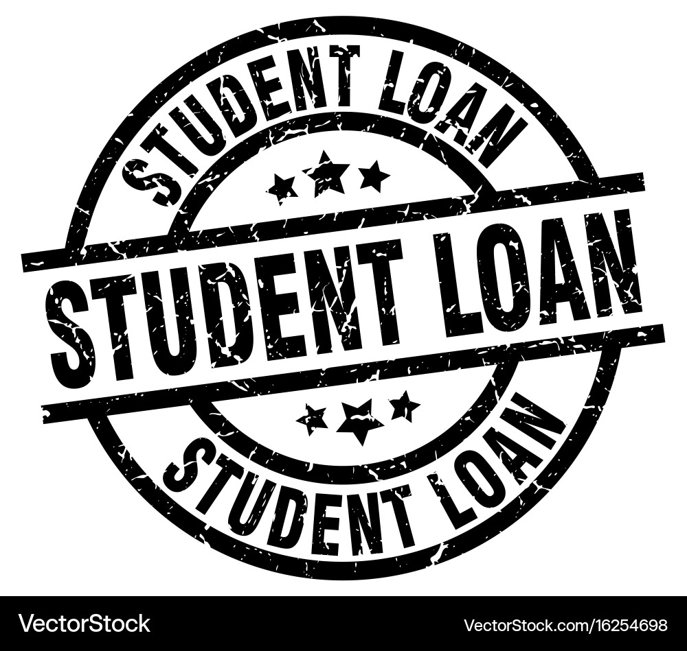 Student loan round grunge black stamp Royalty Free Vector