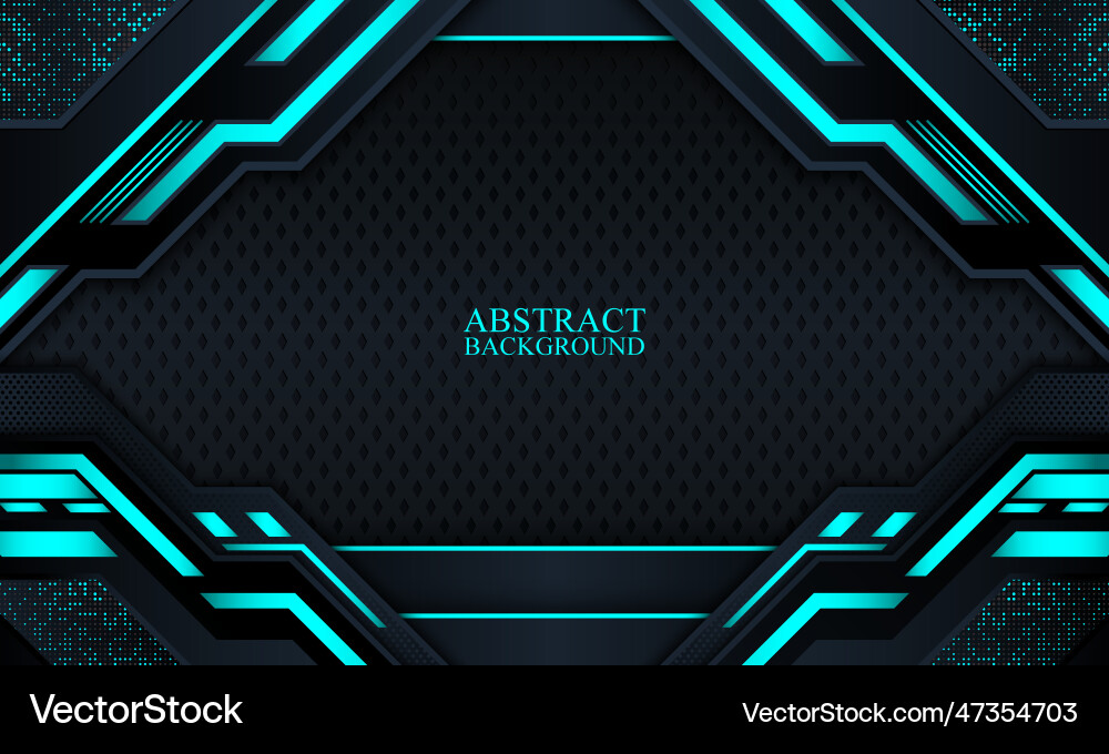 Abstract dark navy technology background Vector Image