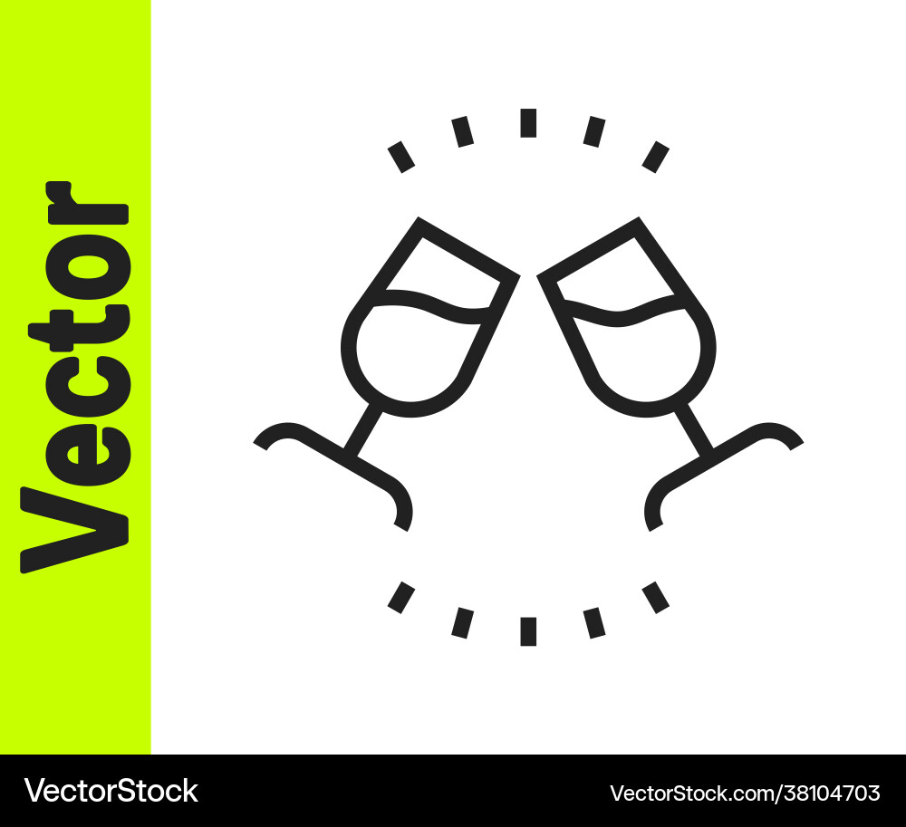 Black line wine tasting degustation icon isolated Vector Image