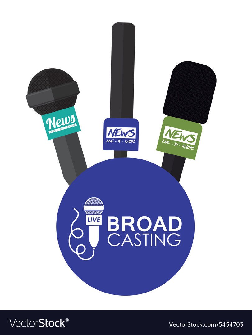 Broadcasting design Royalty Free Vector Image - VectorStock