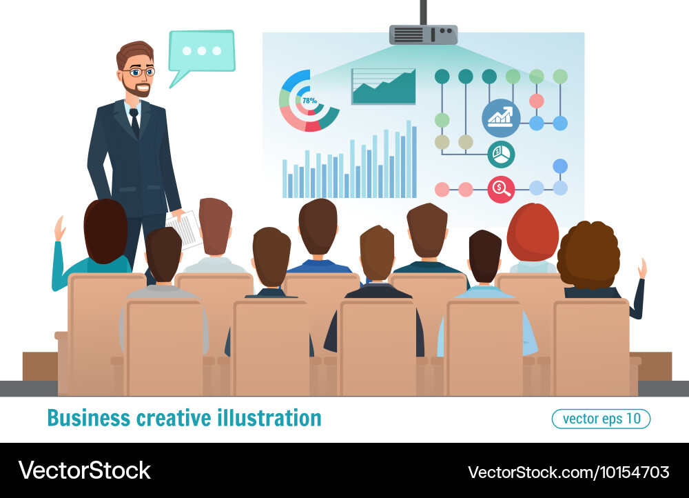 Business professional work team meeting man Vector Image