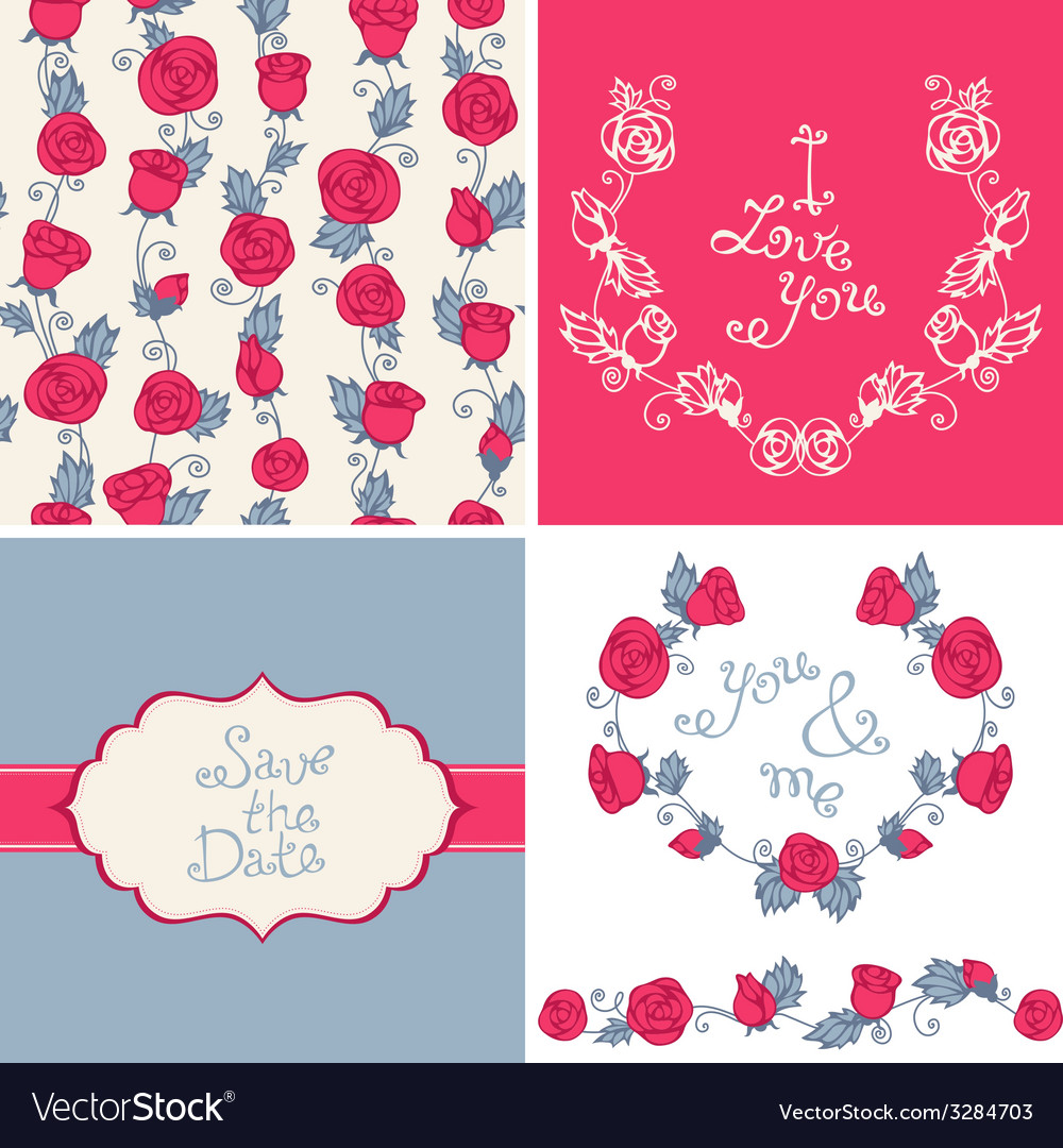 Design elements for romantic Royalty Free Vector Image