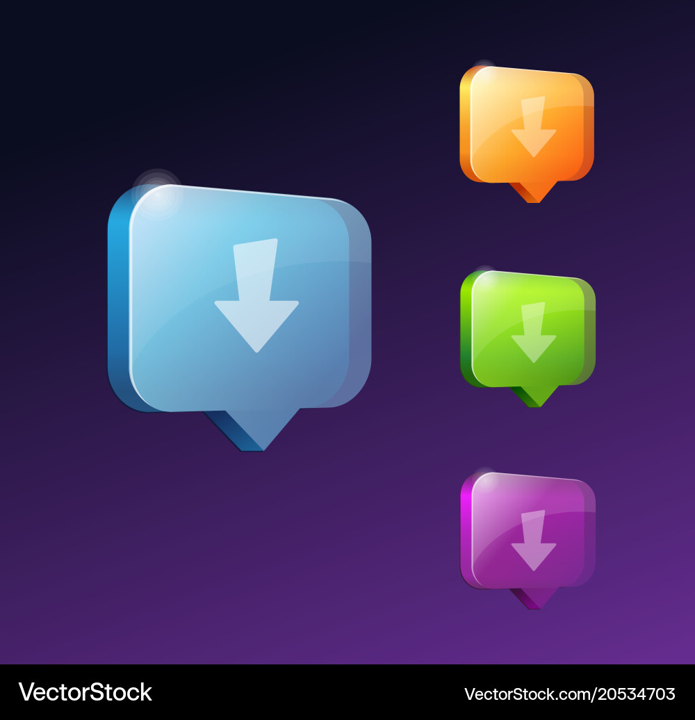 Download web buttons for website or app Royalty Free Vector