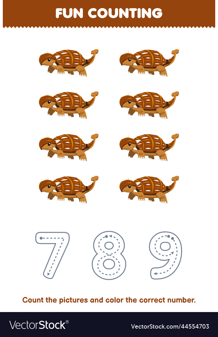 Education game for children count the pictures Vector Image