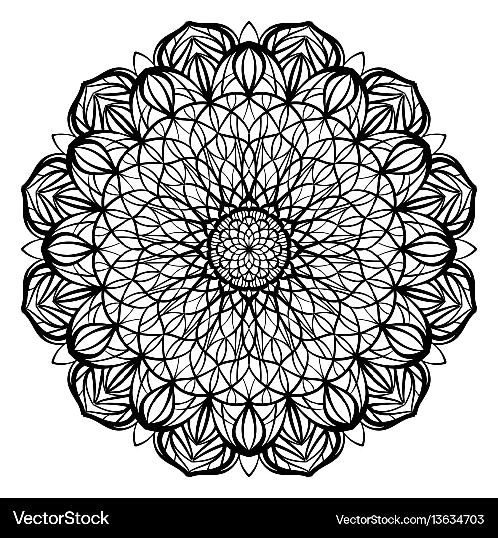 Lace ornament mandala Royalty Free Vector Image