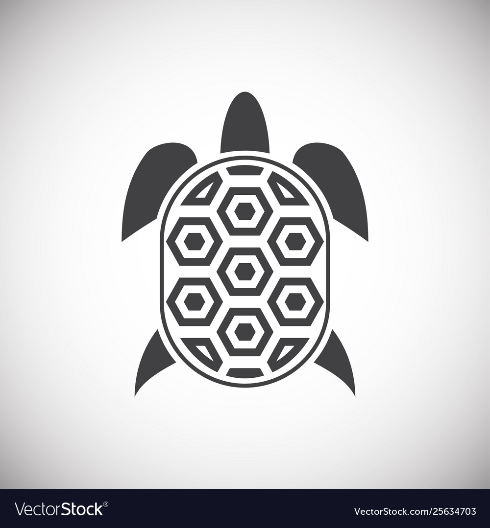 Sea turtle icon on background for graphic and web Vector Image