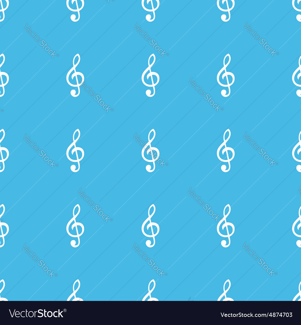 Treble clef straight pattern Royalty Free Vector Image