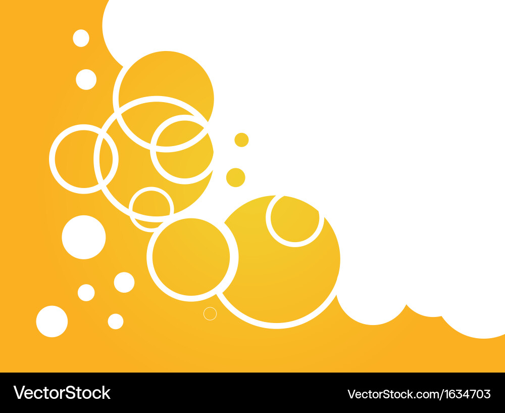 Yellow soap buble background Royalty Free Vector Image