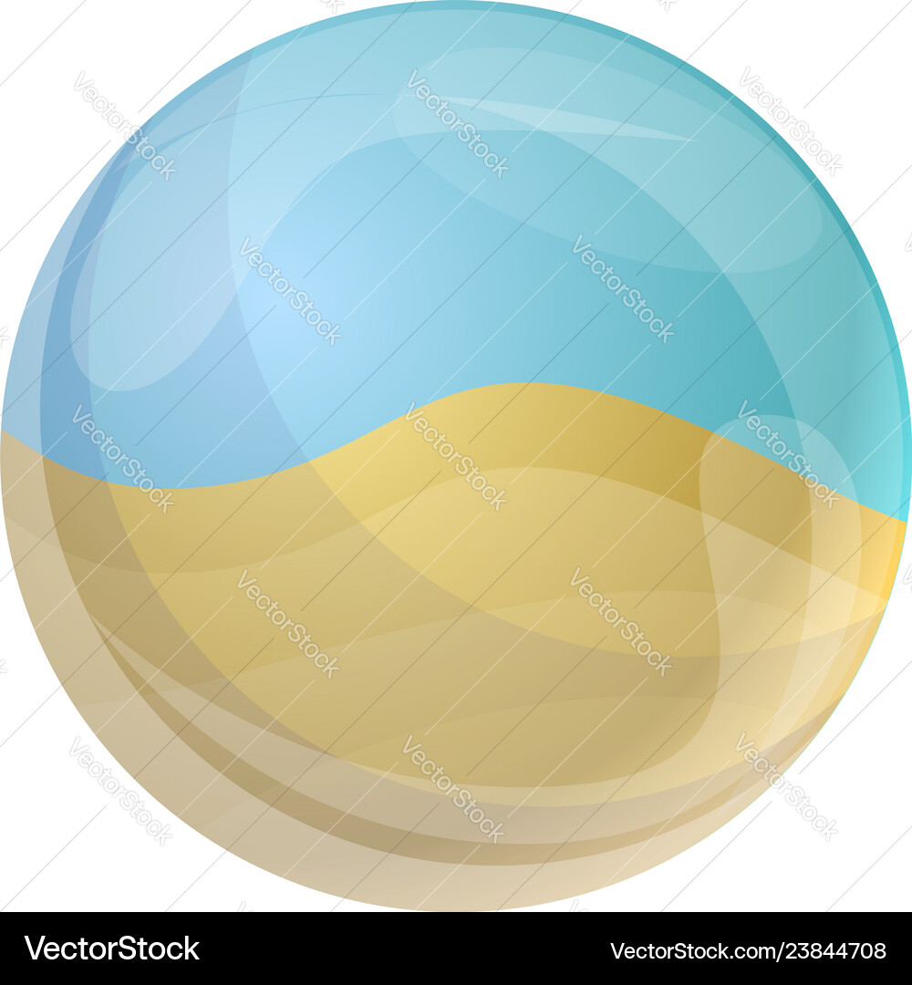 Beach inflate ball icon cartoon style Royalty Free Vector