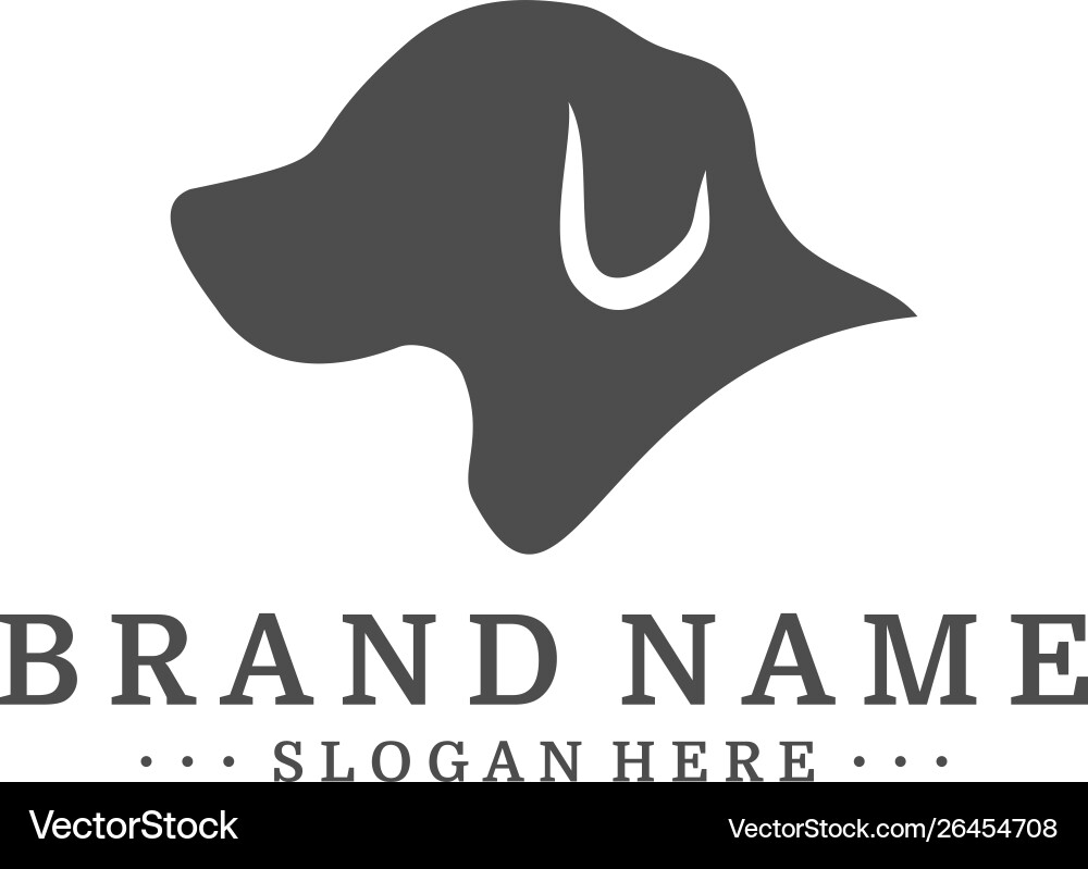 Dog logo design template icon Royalty Free Vector Image