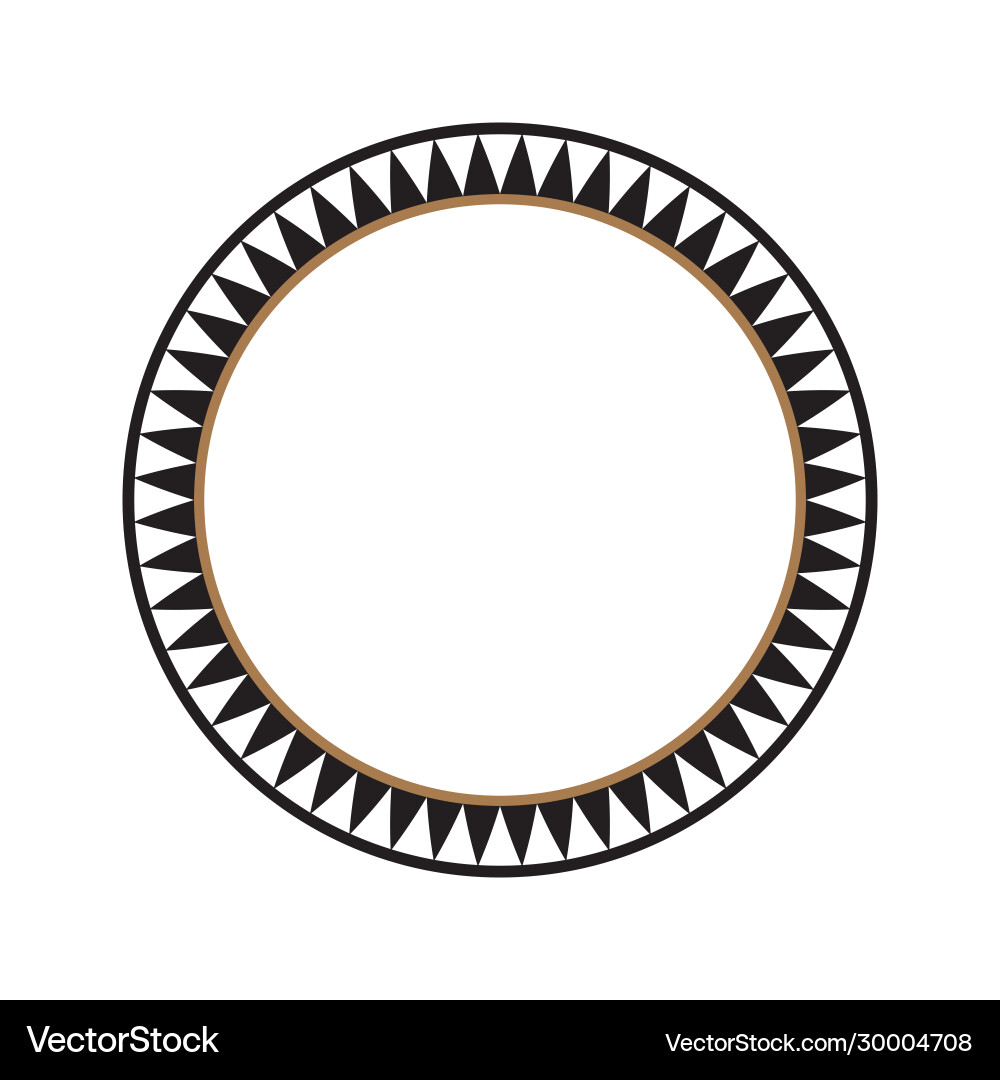 Ethnic african tribal round art frame Royalty Free Vector