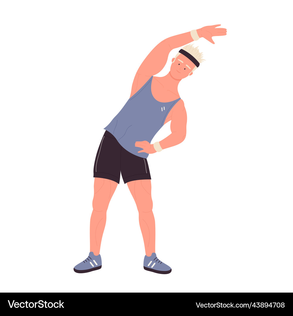 Male sport trainer exercising Royalty Free Vector Image