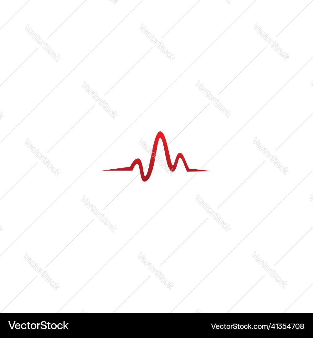 Pulse chart medic logo Royalty Free Vector Image