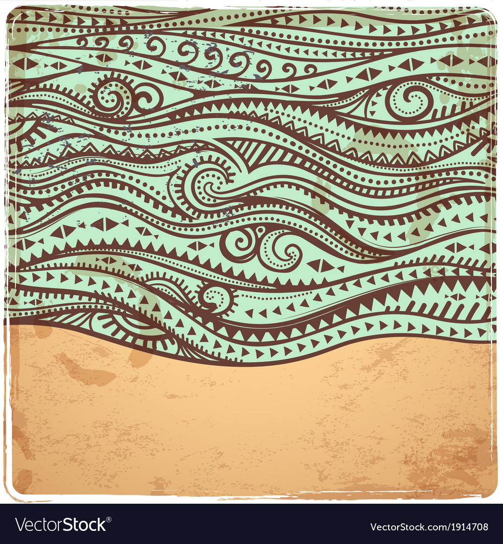 Vintage waves Royalty Free Vector Image - VectorStock