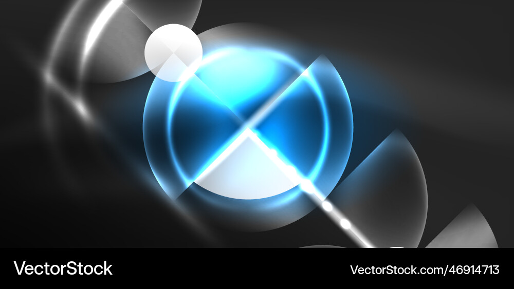 Abstract background blue shiny glowing neon color Vector Image