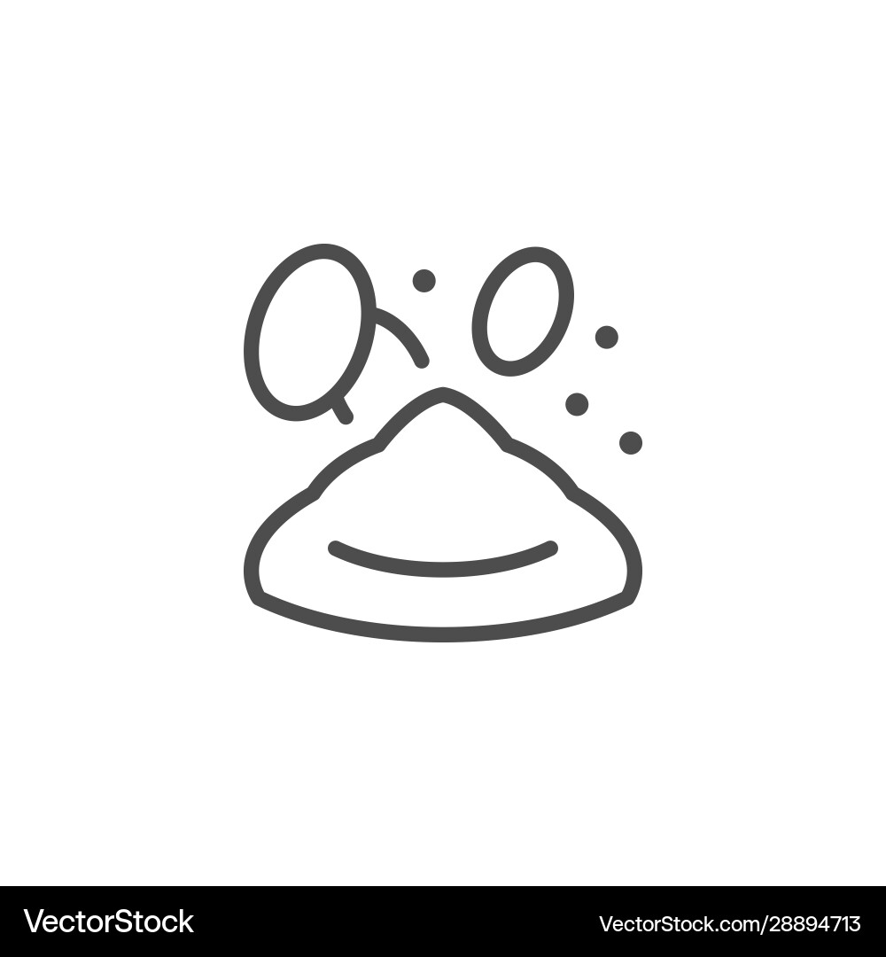 Cacao powder line outline icon Royalty Free Vector Image