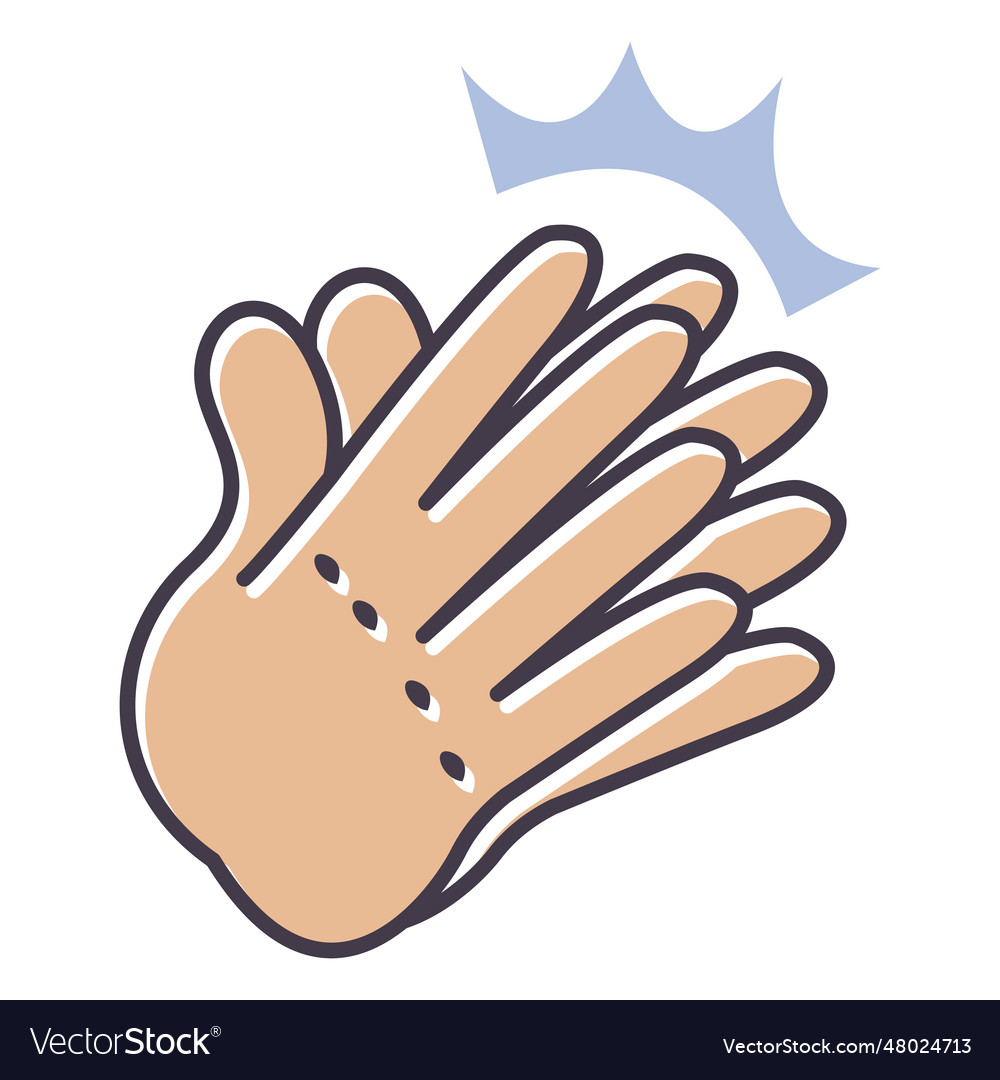 Clap hand Royalty Free Vector Image - VectorStock