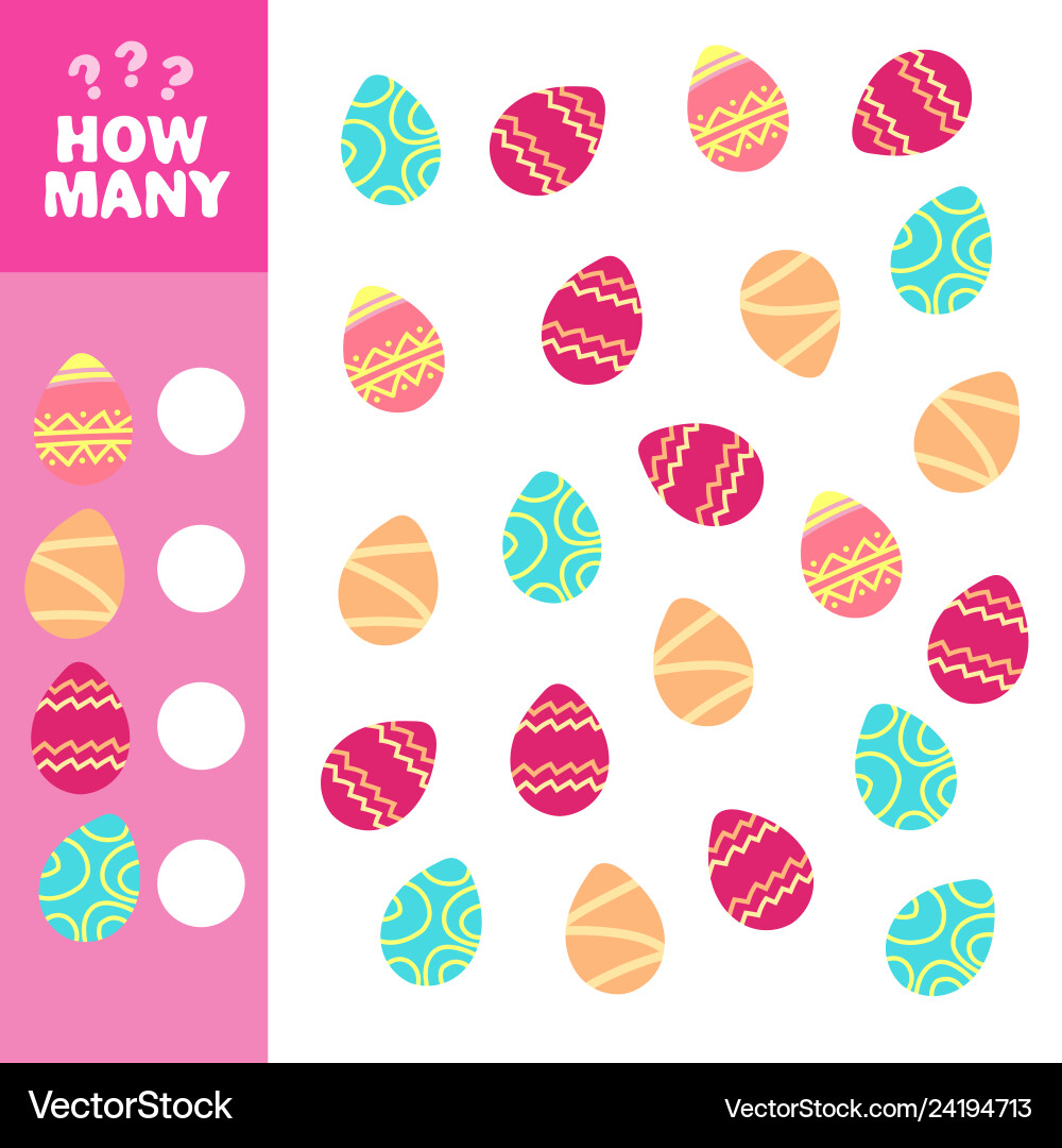 How many is educational game maths task for the Vector Image