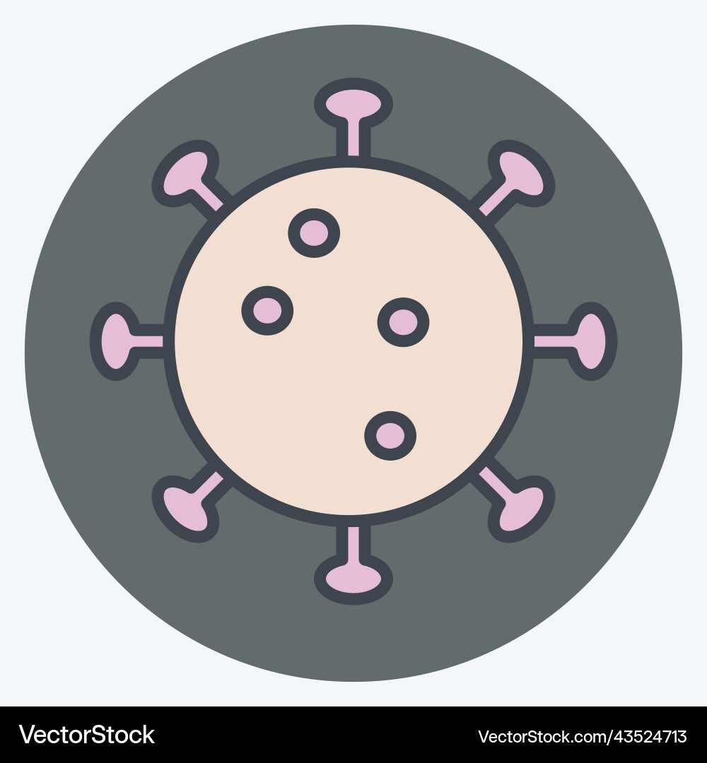 Icon flu virus suitable for flu symbol color mate Vector Image