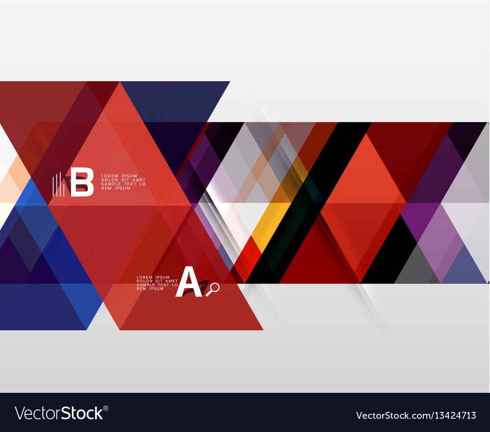 Minimalistic triangle design Royalty Free Vector Image