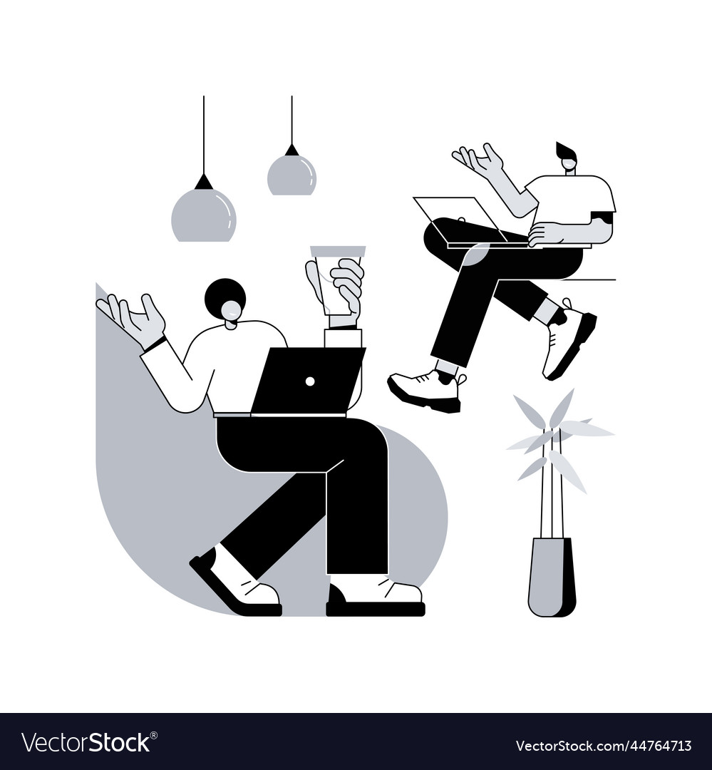 Modern workplace abstract concept Royalty Free Vector Image