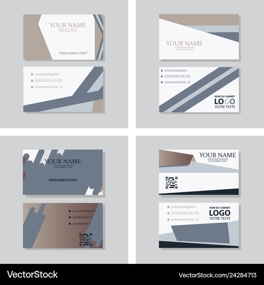P simple id card with logo or icon for your Vector Image