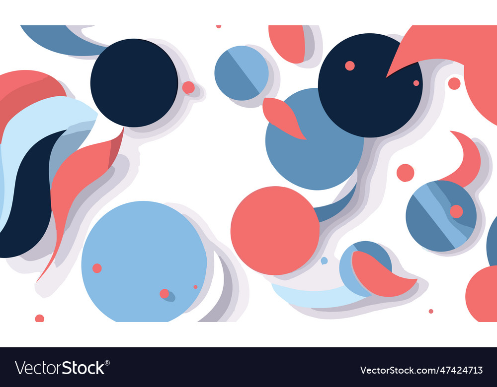 Pattern with abstract shapes Royalty Free Vector Image